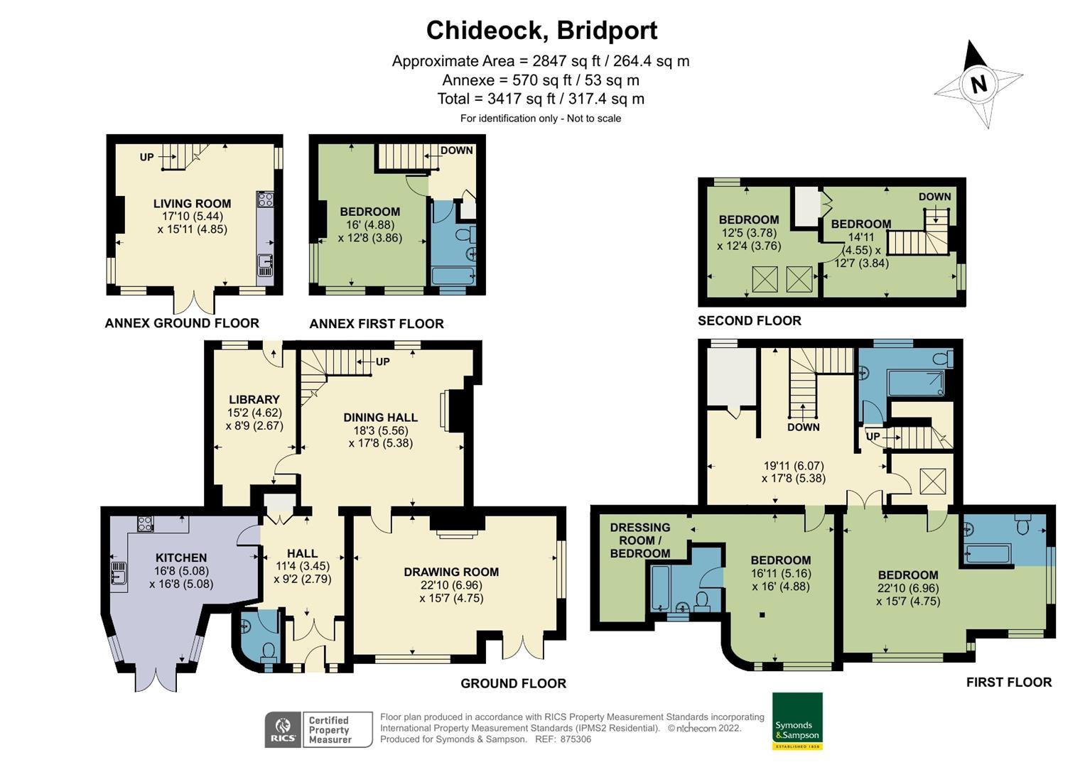 8 bedroom semi-detached house for sale in Chideock, Bridport, DT6 ...