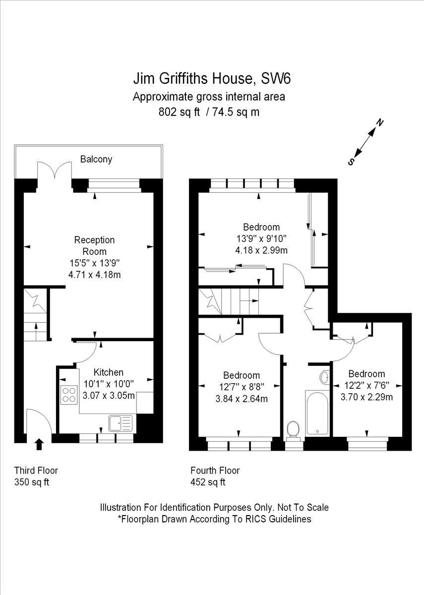 3 bedroom apartment for sale in Jim Griffiths House, Clem Attlee Court ...