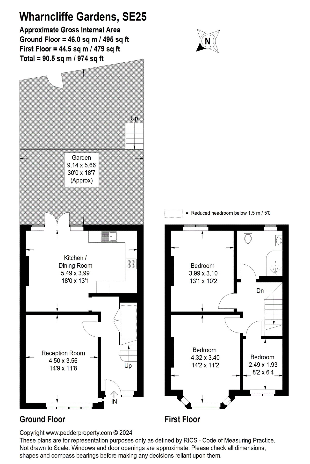 3 bedroom house for sale in Wharncliffe Gardens, South Norwood, SE25 ...