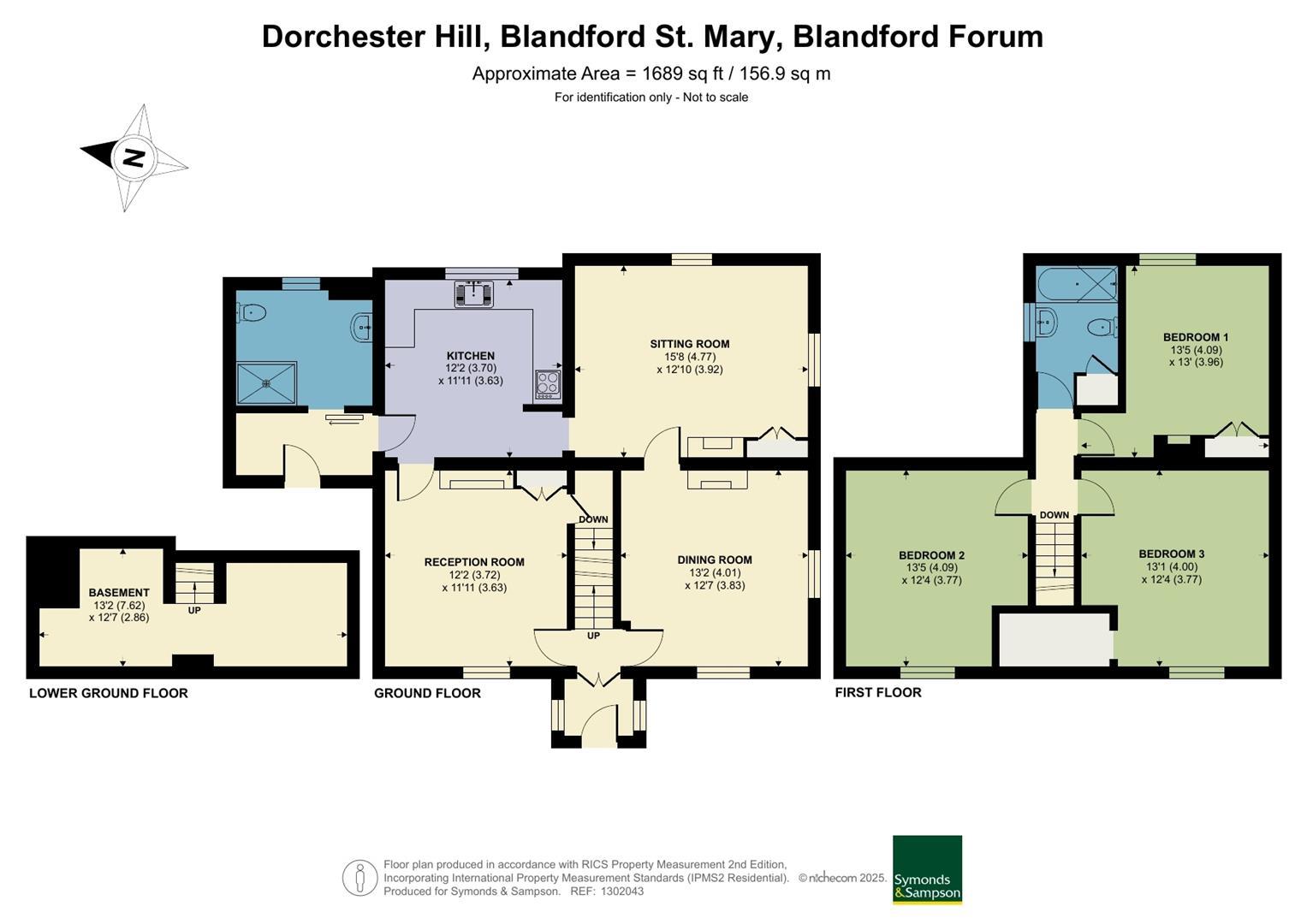 3 bedroom detached house for sale in Dorchester Hill, Blandford St Mary ...