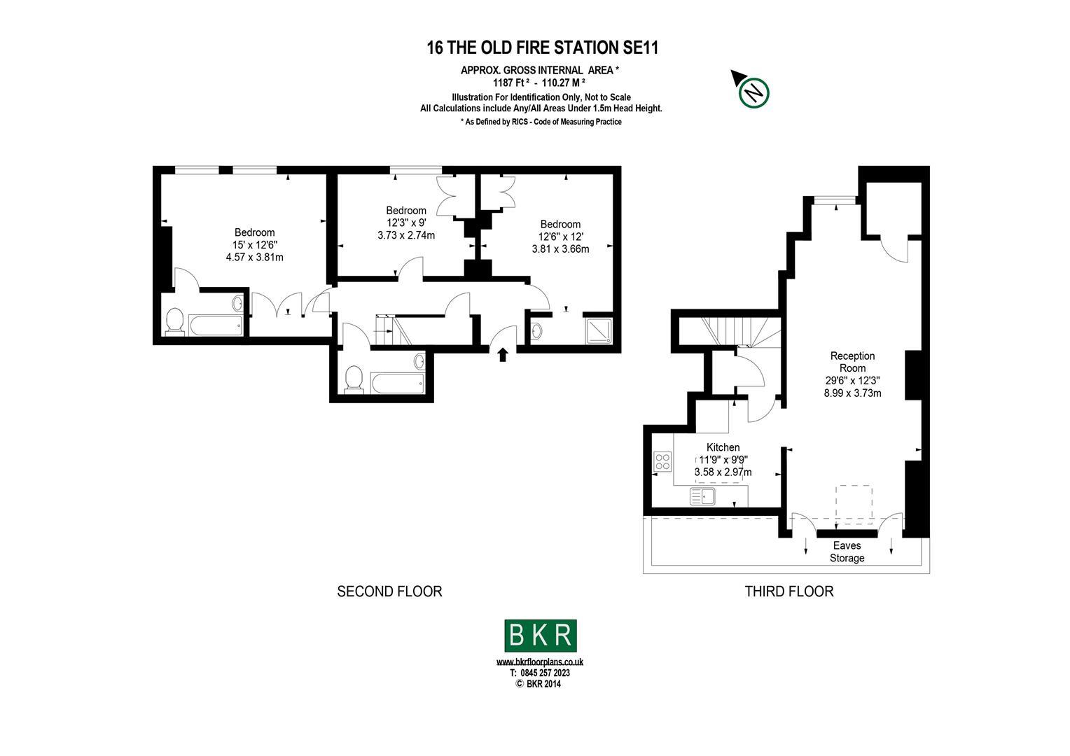 3 bedroom flat to let in Renfrew Road, London, SE11 | Hauzoo
