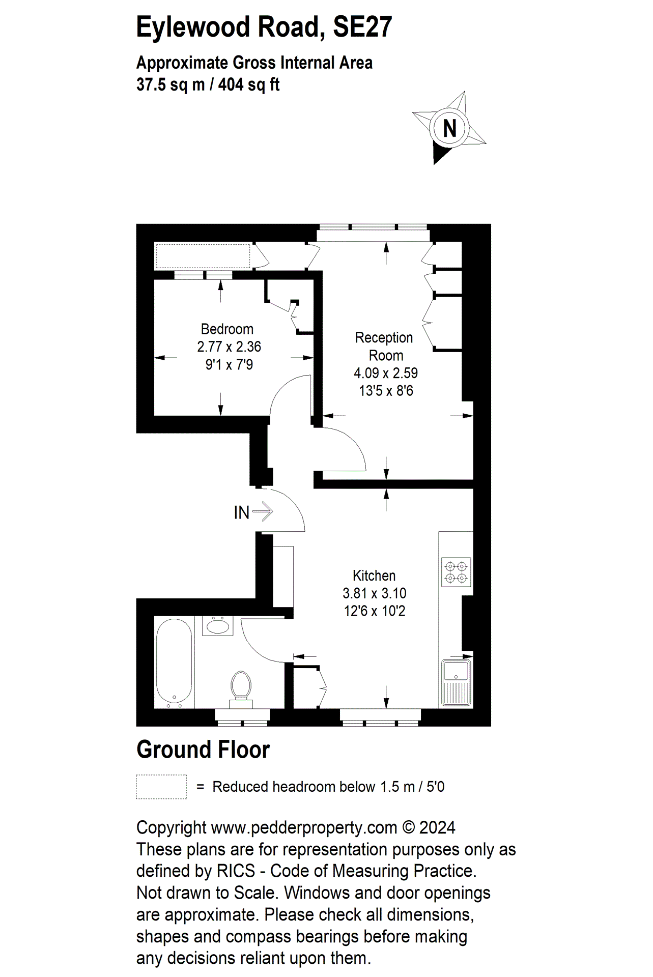 1 bedroom apartment for sale in Eylewood Road, West Norwood, SE27 | Pedder