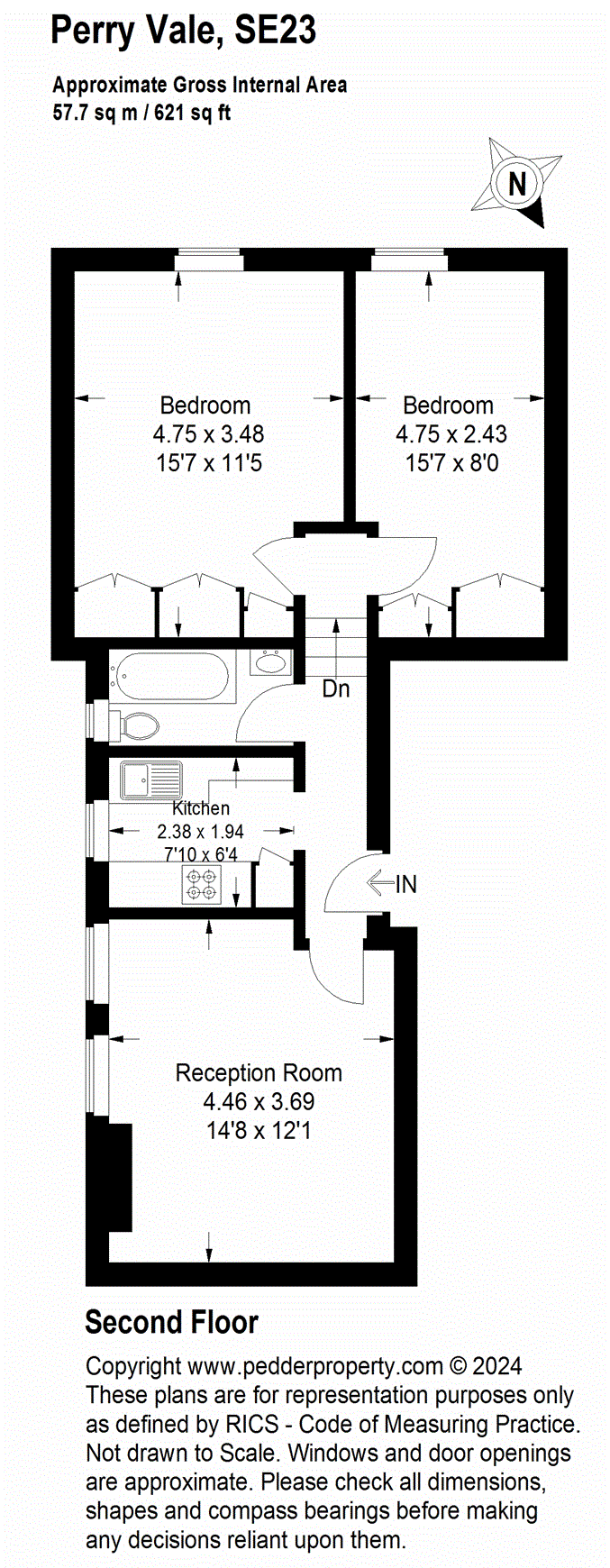 2 bedroom apartment for sale in Perry Vale, Forest Hill, SE23 | Pedder