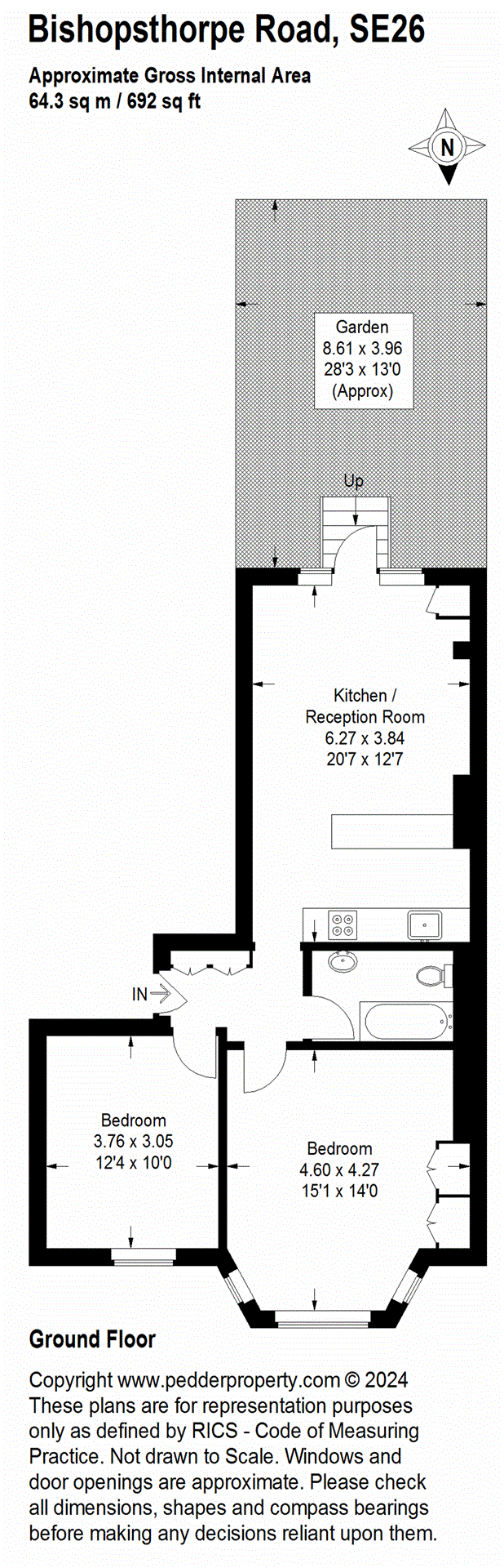 2 bedroom apartment for sale in Bishopsthorpe Road, Sydenham, SE26 | Pedder
