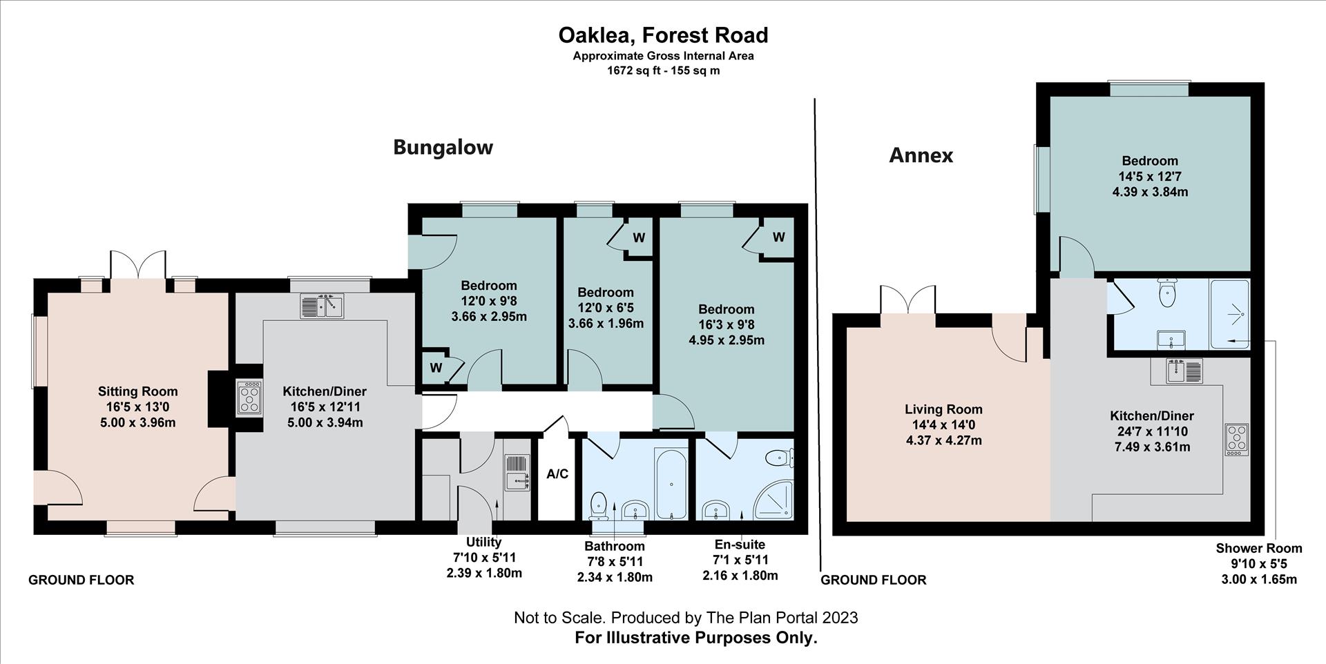 4 bedroom detached bungalow for sale in Forest Road, Fordingbridge, SP6 ...