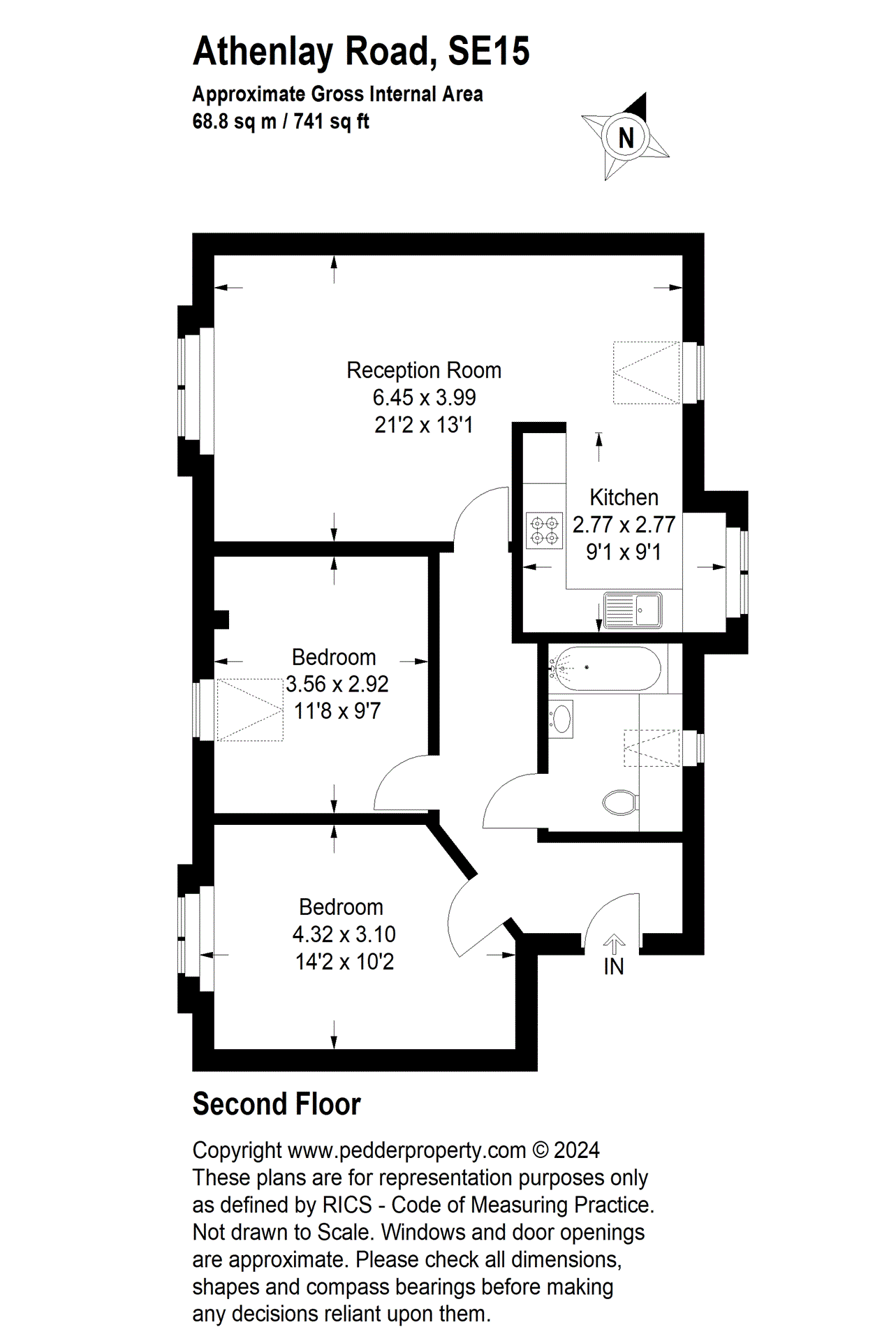 2 bedroom apartment for sale in Athenlay Road, Peckham, SE15 | Pedder